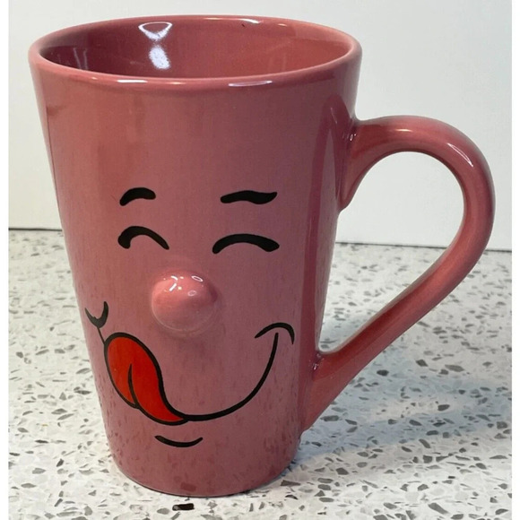 Unbranded | Dining | Vintage 3d Nose Latte Ceramic Mug Licking Lips ...